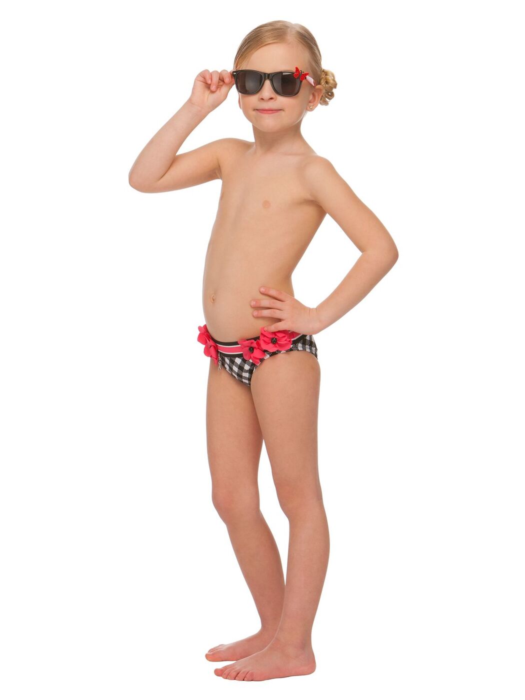 Купальник раздельный для девочки Arina Festivita, цвет: черный, белый, розовый. GP 042001 AF ...
