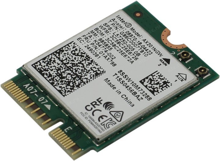 Адаптер Bluetooth / WiFi Intel AX201NGW (OEM) — купить в интернет ...