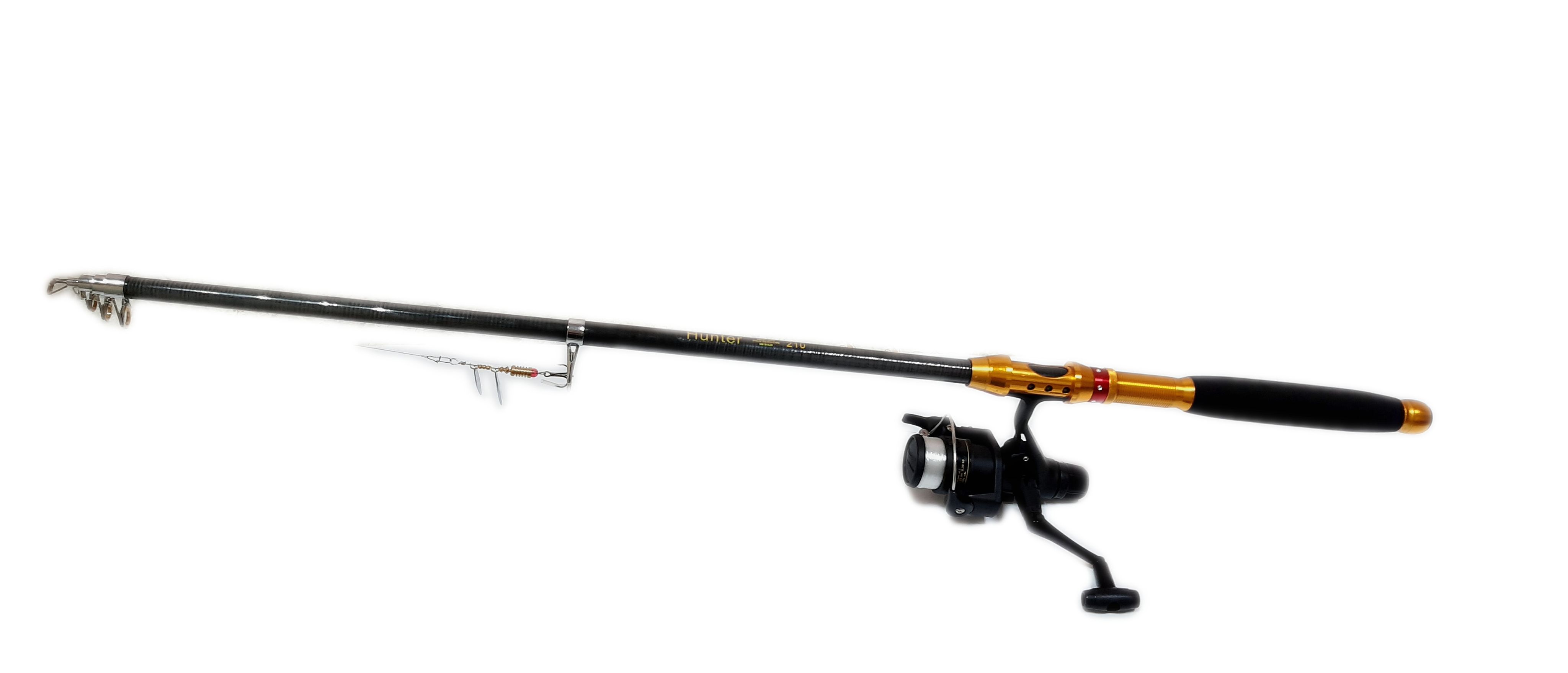 Спиннинг Hunter телескопический "Hunter" 2.10м оснащенный катушкой и ...