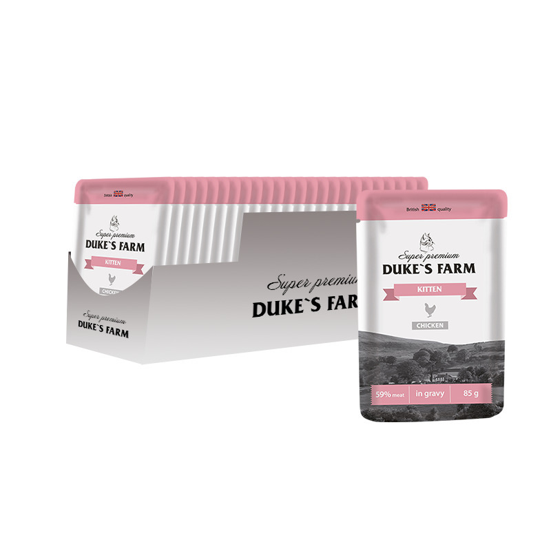 Корм для котят DUKE'S FARM курица конс. пауч 85г (упаковка - 24 шт ...