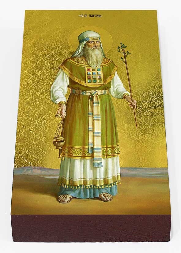 Святой Аарон Первосвященник, икона на доске 7*13 см - купить по низким ...