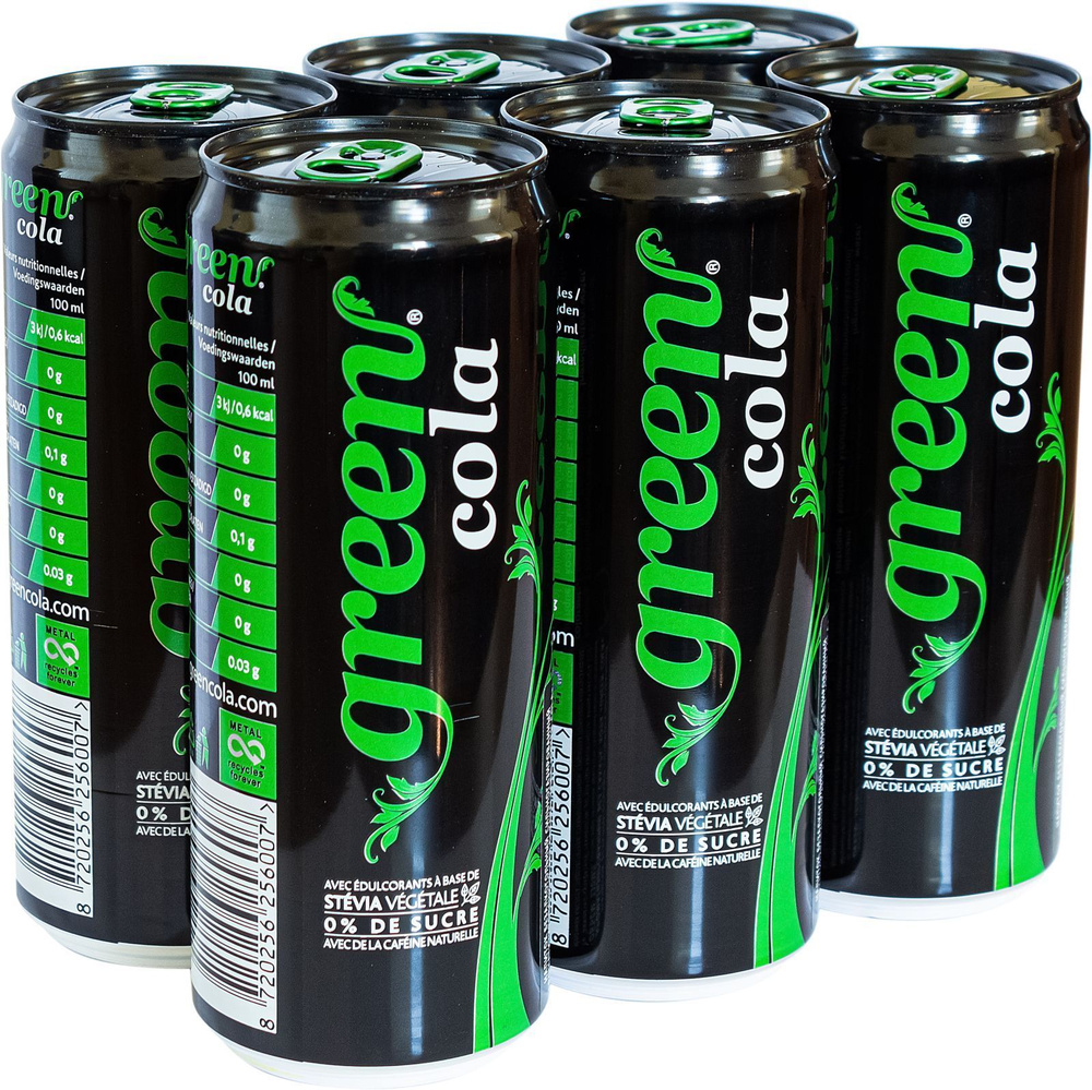 Газированный напиток Green Cola Кола без сахара 6 шт х 0 33 л купить