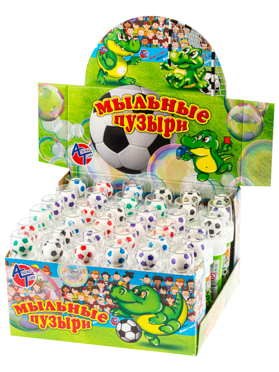 Мыльные пузыри Футбол Набор 36 штук по 50 мл в дисплее — купить в ...