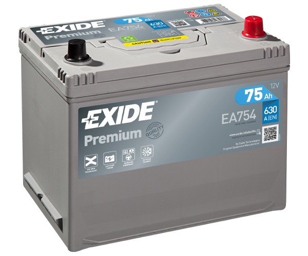 Аккумулятор автомобильный EXIDE EA754 купить по выгодной цене в ...