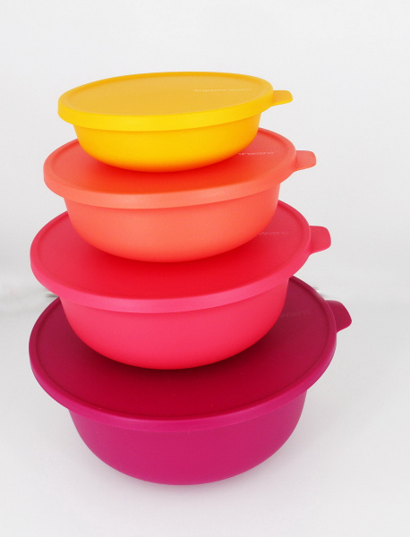 Набор салатников Tupperware, 1000 мл, 450 мл, 4000 мл, 2000 мл, Полипропилен купить по низкой ...