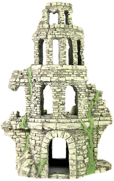 Грот для аквариума Крепость № 205 пластиковый, 25 х 16 х 39 см, DEKSI купить на OZON по низкой ...