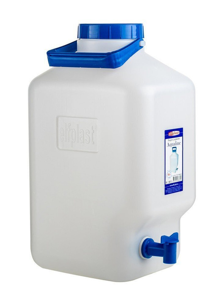 Бидон ElfPlast Aqualine с краном, белый, 10 л - купить по низкой цене в интернет-магазине OZON ...