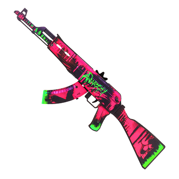 Деревянный автомат АК-47 v.1.6 Неоновая Революция КС ГО / игрушечный ...