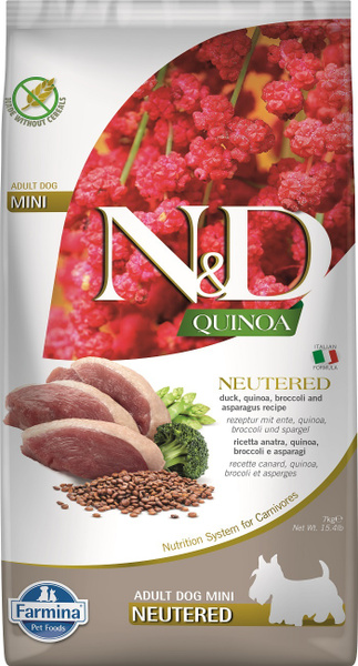 Сухой корм Farmina ND Quinoa Duck Broccoli Asparagus Neutered Adult ...