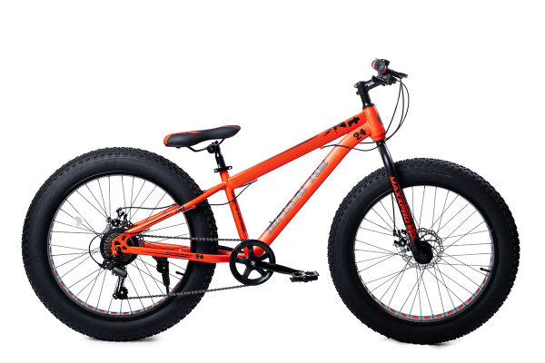 Fat-bike велосипед MaxxPro - Fat X24 Disc (2021), 14, Оранжевый ...