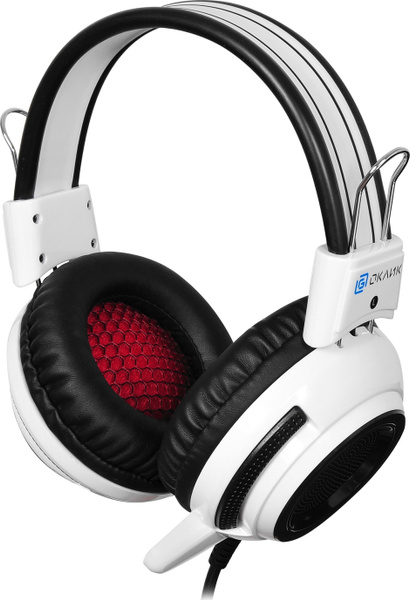 Игровые наушники OKLICK HS-G300, белый, черный - купить по доступной ...