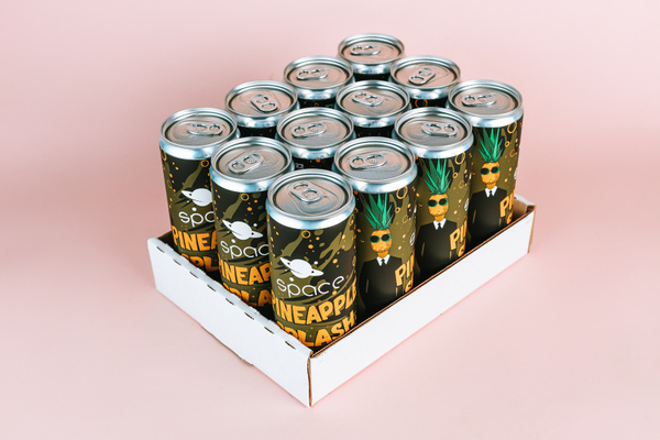 Упак. Space Pineapple Splash (Безалкогольный сидр Ананас) 330 мл ж/б ...