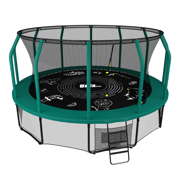 Батут каркасный UNIX Line SUPREME GAME 16 ft (green) - купить по ...