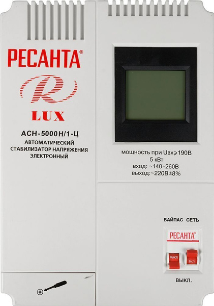 Стабилизатор напряжения Ресанта АСН-5000 Н/1-Ц Lux купить по низкой ...