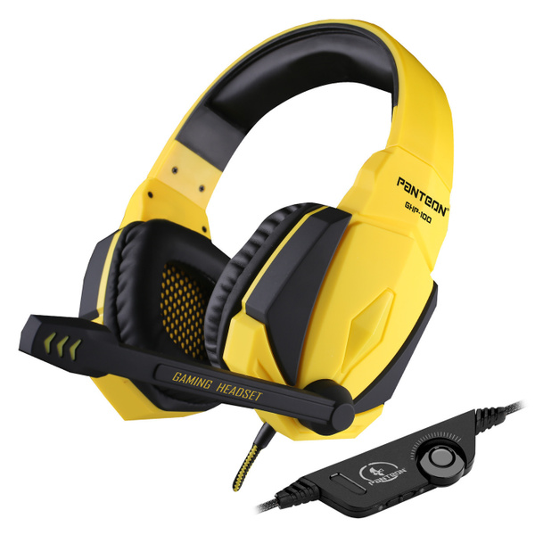 Игровые наушники JETACCESS PANTEON GHP-100-180, желтый, черный - купить ...