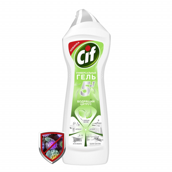 Универсальное чистящее средство CIF 5в1 гель Бодрящий цитрус 750м ...