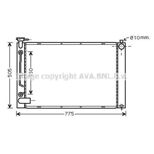 Основной радиатор (двигателя) Ava TO2343 для Lexus RX - AVA арт. TO2343 ...
