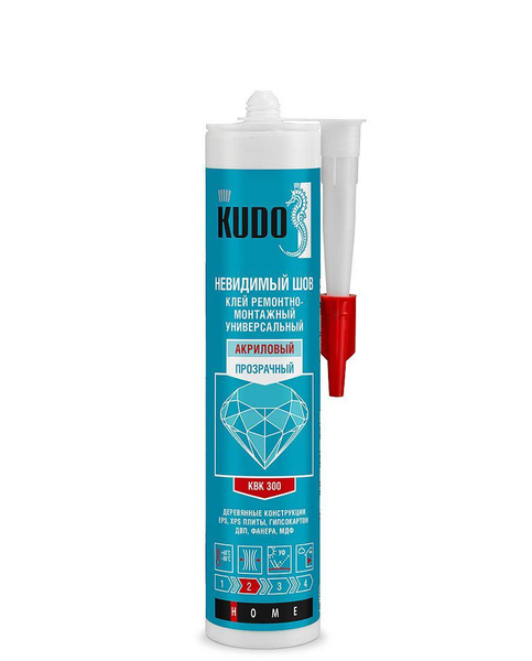 Монтажный клей KUDO жидкие гвозди_прозрачный 0.280 мл0.280 кг, прозрачный - купить по выгодным ...