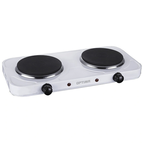 Плита настольная электрическая WIILLMARK HS-210W белый (2-конф, чугун) - купить с доставкой по ...