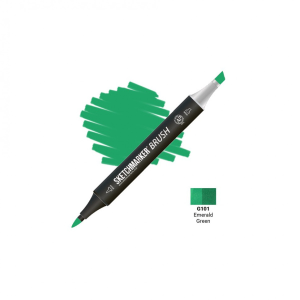 Маркер SketchMarker "Brush" G101 Emerald Green - купить с доставкой по ...