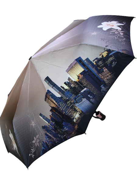 Зонт Popular Umbrella, Полный автомат, 3 сложения, светло-серый купить ...