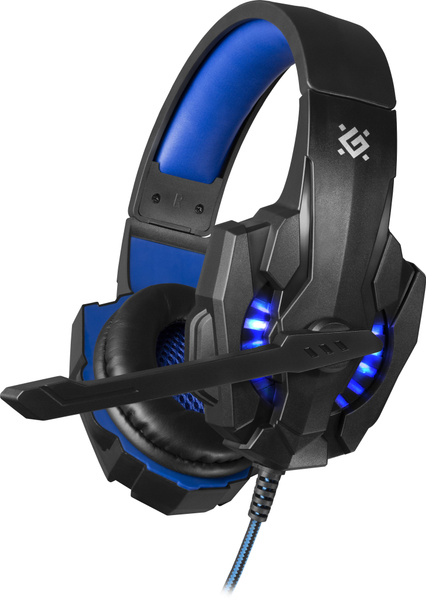 Игровые наушники Полноразмерные Defender Warhead G-390 LED подсветка ...