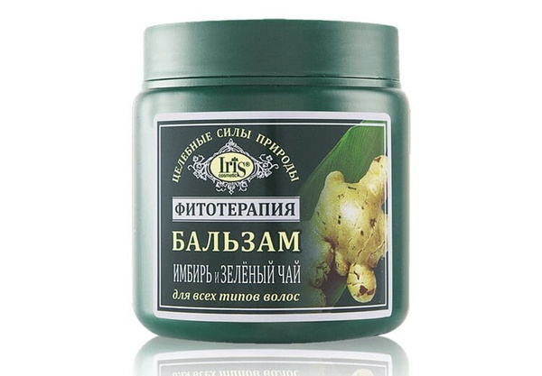 Iris Бальзам для волос ФИТОТЕРАПИЯ имбирь и зеленый чай, 500 мл ...