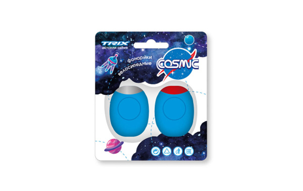 Фонари TRIX Cosmic детские комплект передний задний 2 диода 3 режима ...
