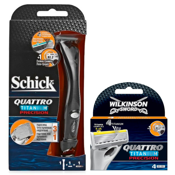 Schick Wilkinson Sword QUATTRO PRECISION Бритвенный станок с 1 кассетой ...