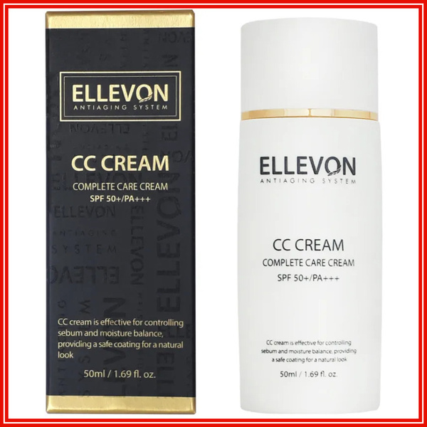 Ellevon тональный крем CC Complete Care Cream SPF 50+ PA+++, 50 мл ...