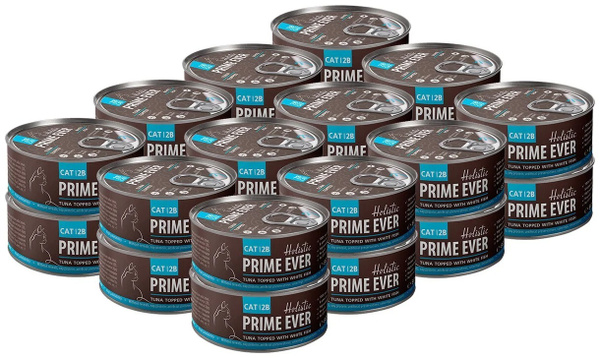 Prime Ever Cat 2B Tuna topped with White fish / Влажный корм Прайм Эвер ...