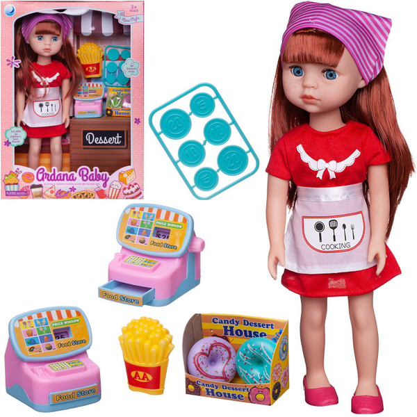 Кукла Junfa Ardana Baby шатенка в магазине "Фаст-Фуд", 2 модели 37,5см - купить с доставкой по ...