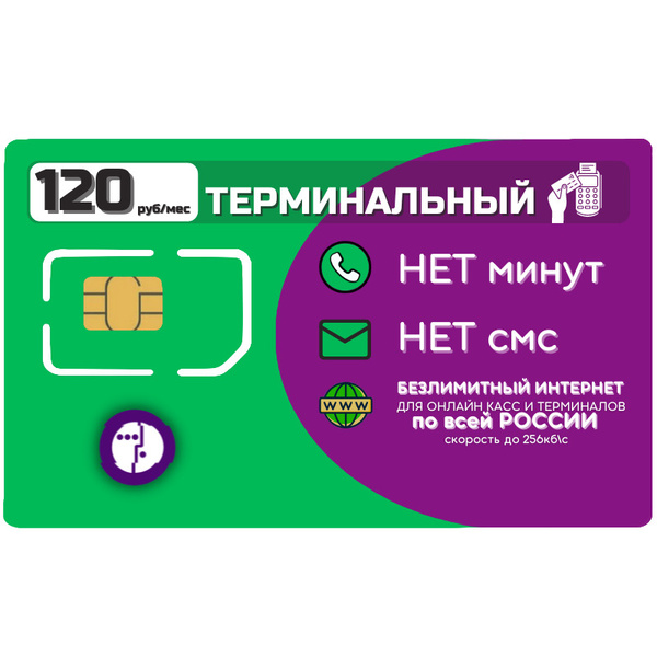 SIM-карта Готовый комплект Sim карта Безлимитный интернет Тариф 120 р в ...