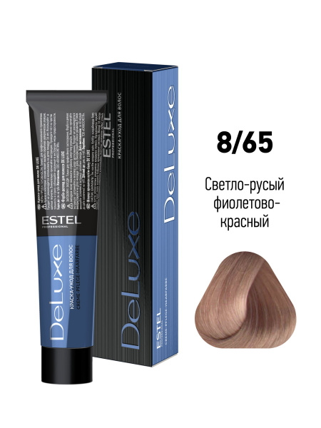 ESTEL PROFESSIONAL Краска-уход DE LUXE для окрашивания волос 8/65 ...