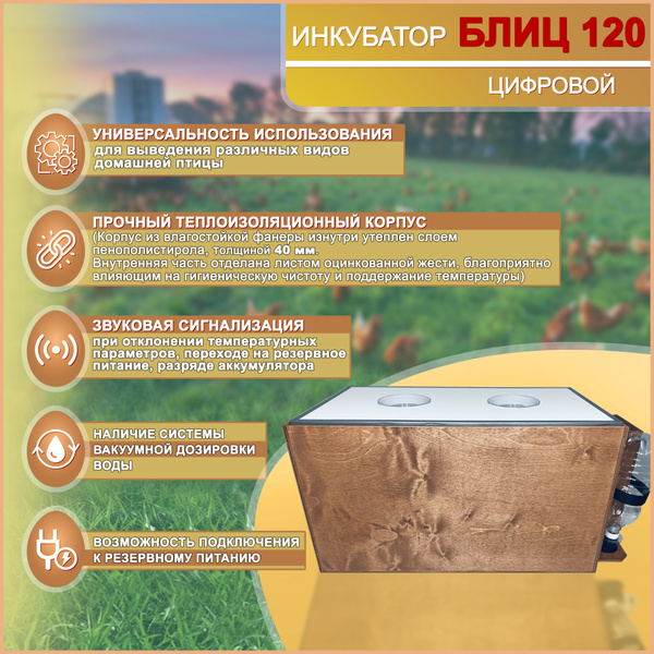 Инкубатор БЛИЦ 120 яиц цифровой Ц10 - купить с доставкой по выгодным ...