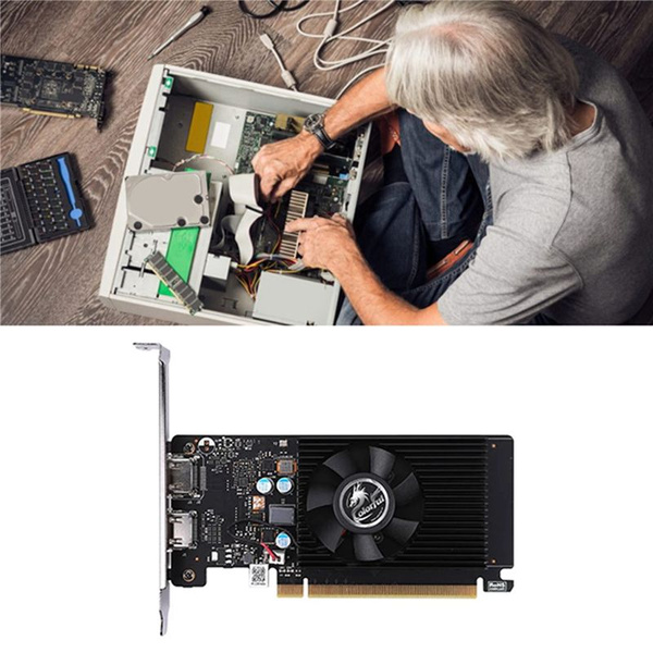 ЦВЕТНАЯ видеокарта GeForce GT1010 LP 2GD4 2 ГБ 64-битный графический ...