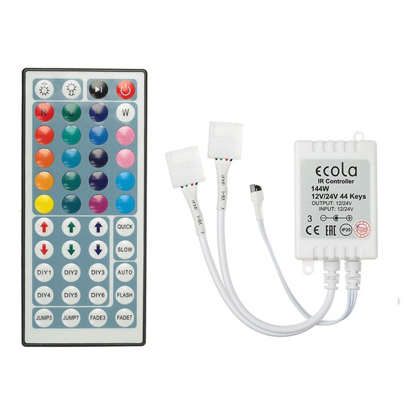 Контроллер для цветной RGB светодиодной ленты с большим ИК пультом ...