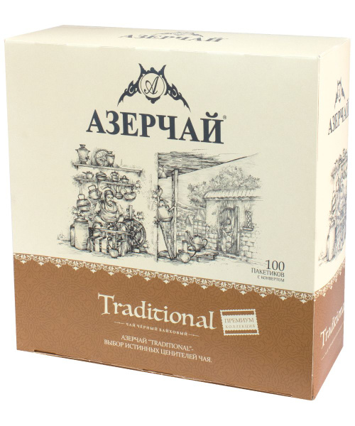 Чай в пакетиках черный Азерчай Traditional Premium Collection 100 шт