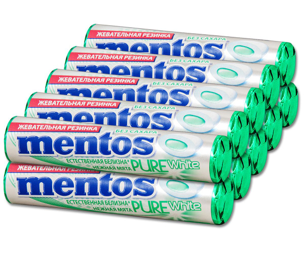 Вопросы и ответы о Жевательная резинка Mentos "Pure White" нежная мята ...