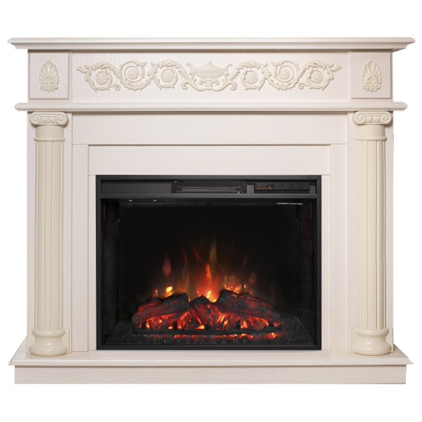 Камин электрический RealFlame Attica WT c Sparta 25,5 LED S, звуковая имитация купить на OZON по ...