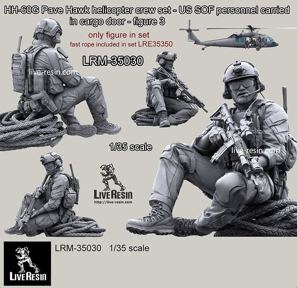 Live Resin Экипаж вертолета HH-60G Pave Hawk (Kitty Hawk, Academy ...