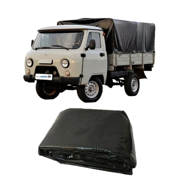 Тент УАЗ 3303 (под деревянный борт) нового образца, чёрный, толстый ...