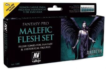 Набор красок Vallejo FANTASY PRO MALEFIC FLESH SET купить на OZON по низкой цене (766120210)
