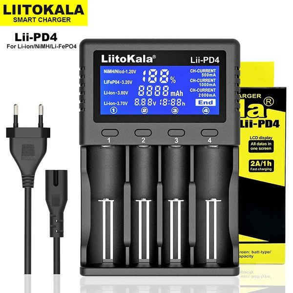 Зарядное устройство для аккумуляторных батареек LiitoKala, 1.2 В, 3.7 В ...