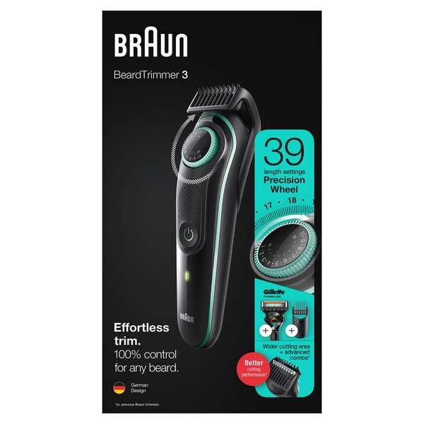 Braun Триммер для бороды и усов BT3341, с регулировкой длины, 2 насадки ...