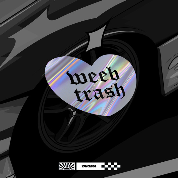 WEEB TRASH - JDM Голографическая наклейка - купить по выгодным ценам в интернет-магазине OZON ...