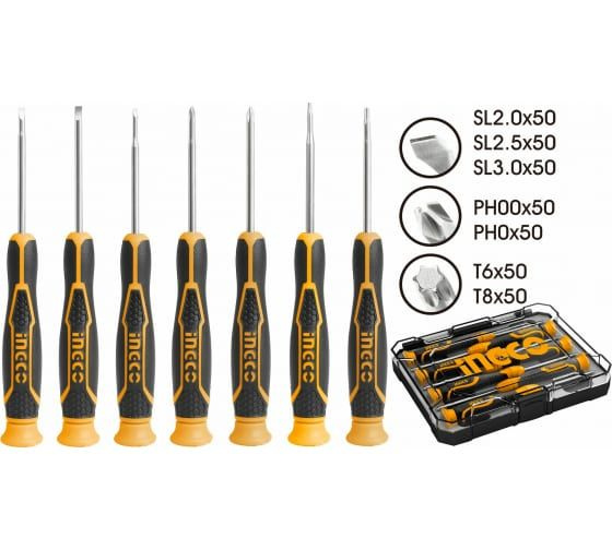 Набор прецизионных отверток 7 шт INGCO HKSD0718 INDUSTRIAL - купить в ...