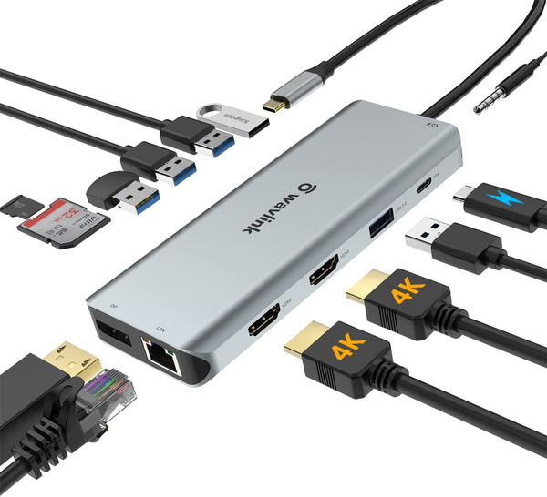 Переходник Hub Usb 3 0 Hdmi Type C многопортовый адаптер Usb C 12 в