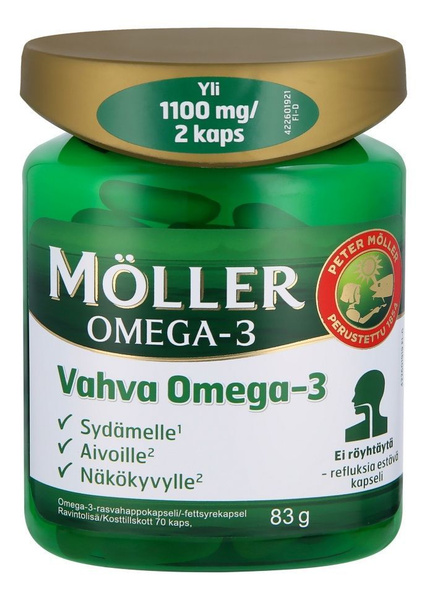 Рыбий жир в капсулах Moller Omega-3 Vahva 1100 мг 70 шт - купить с ...