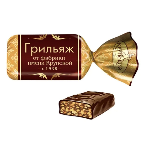 Конфеты Грильяж Фабрика имени Крупской 1кг - купить с доставкой по ...